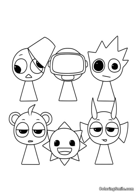 Sprunki Coloring Pages | A Fun Collection for Kids