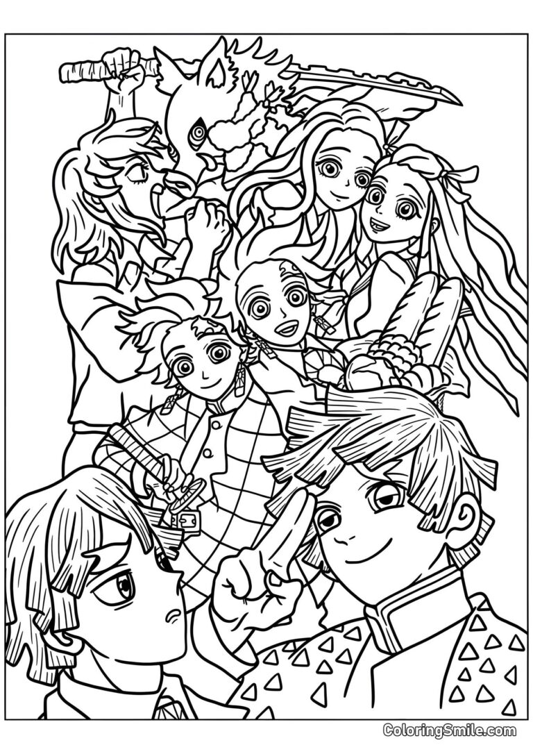 Demon Slayer Coloring Pages | Free Printable Collection